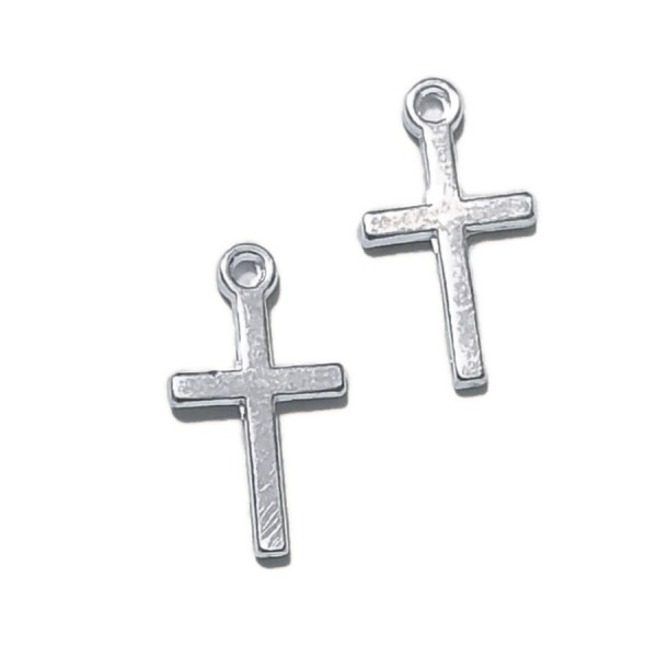 Metāla piekariņš Krusts noturīgā sudraba krāsā (x1) D26466